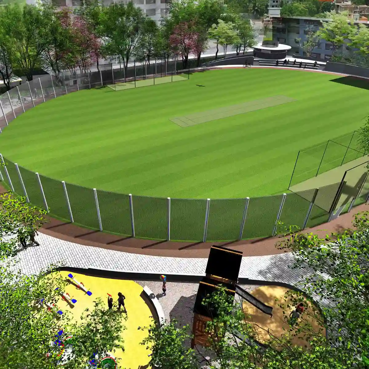 Lalmatia Block D Park & Playground, DNCC 17 parks - Architect Iqbal Habib